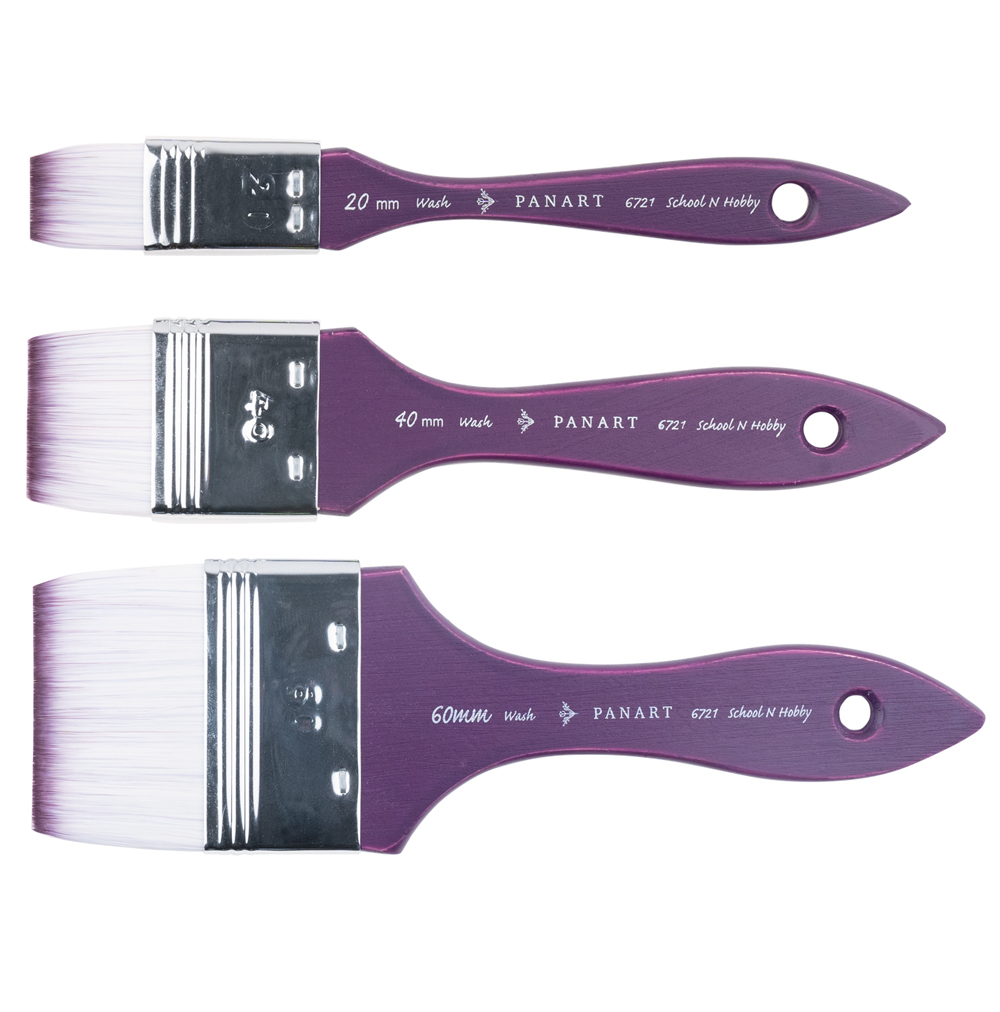 Panart Two Tone Watercolour Wash Brushes | Turners Art Supplies