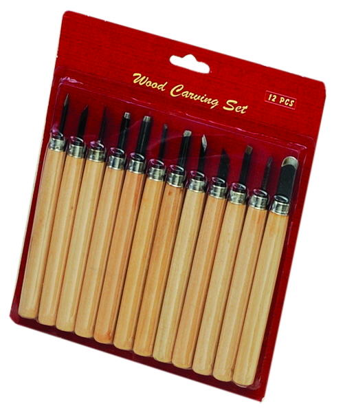 12 Piece Beginners Wood Carving Set | Turners Art Supplies