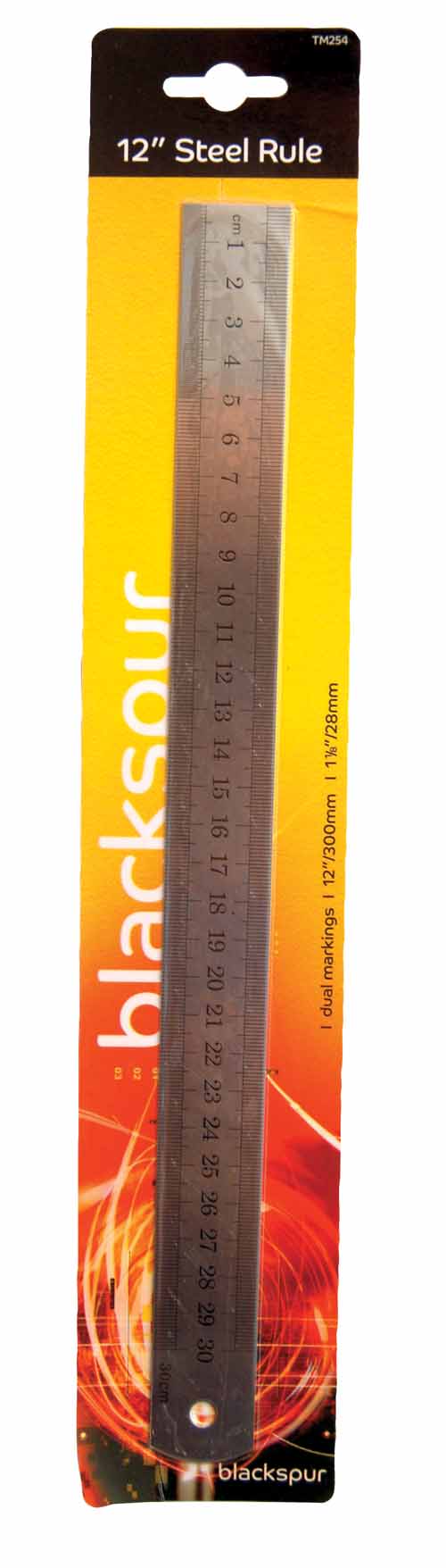 12 Inch Steel Rule Dual Markings | Turners Art Supplies