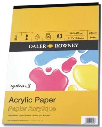 System 3 Acrylic Pad A2 | Turners Art Supplies